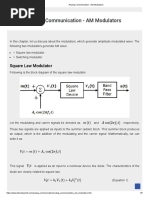 AM Modulators: Square Law & Switching | PDF | Modulation | Diode