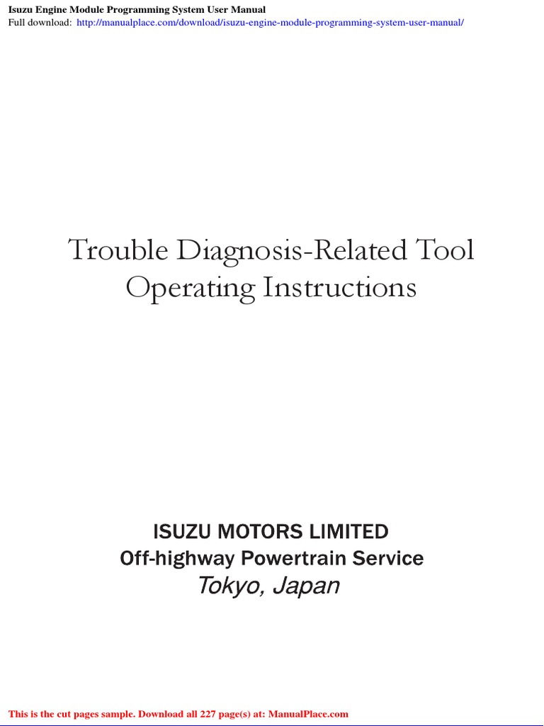 Isuzu Engine Module Programming System User Manual | PDF | Usb | Icon ...