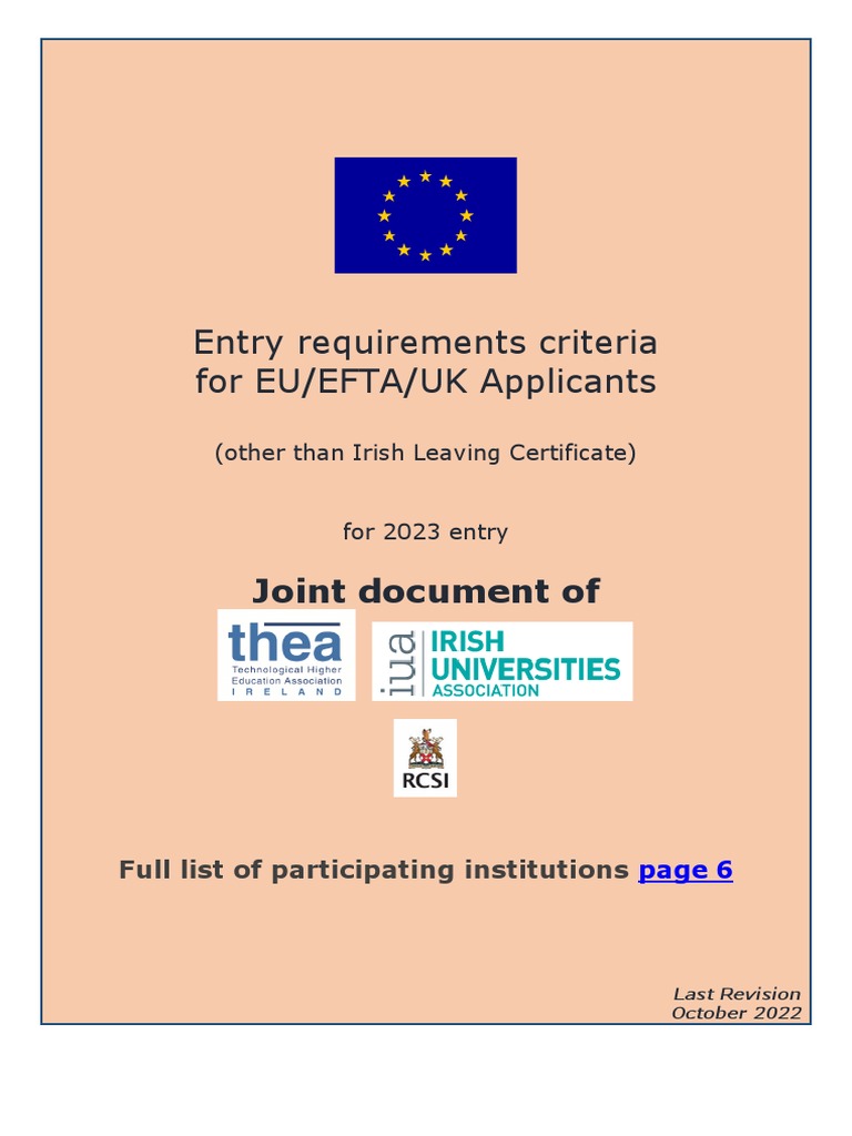 Guidelines EU EFTA | PDF | University And College Admission | Student ...