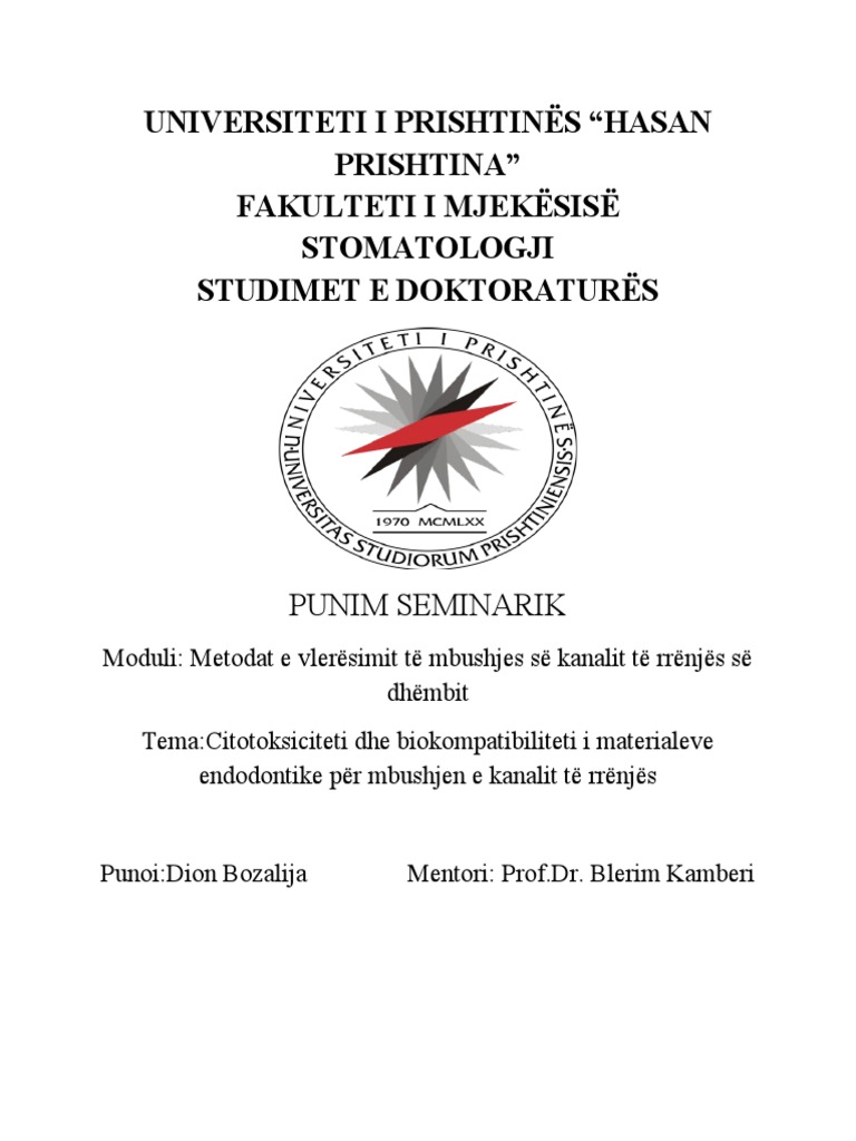 Universiteti I Prishtinës 1 | PDF