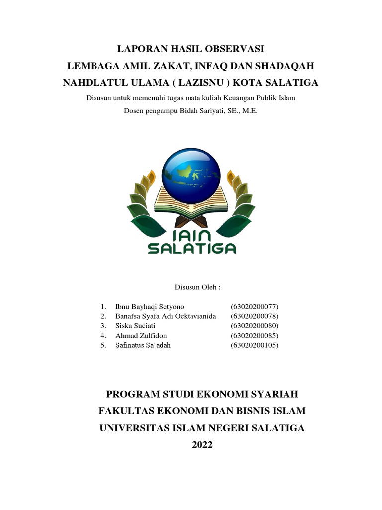Laporan Observasi LAZISNU Kel.5 | PDF