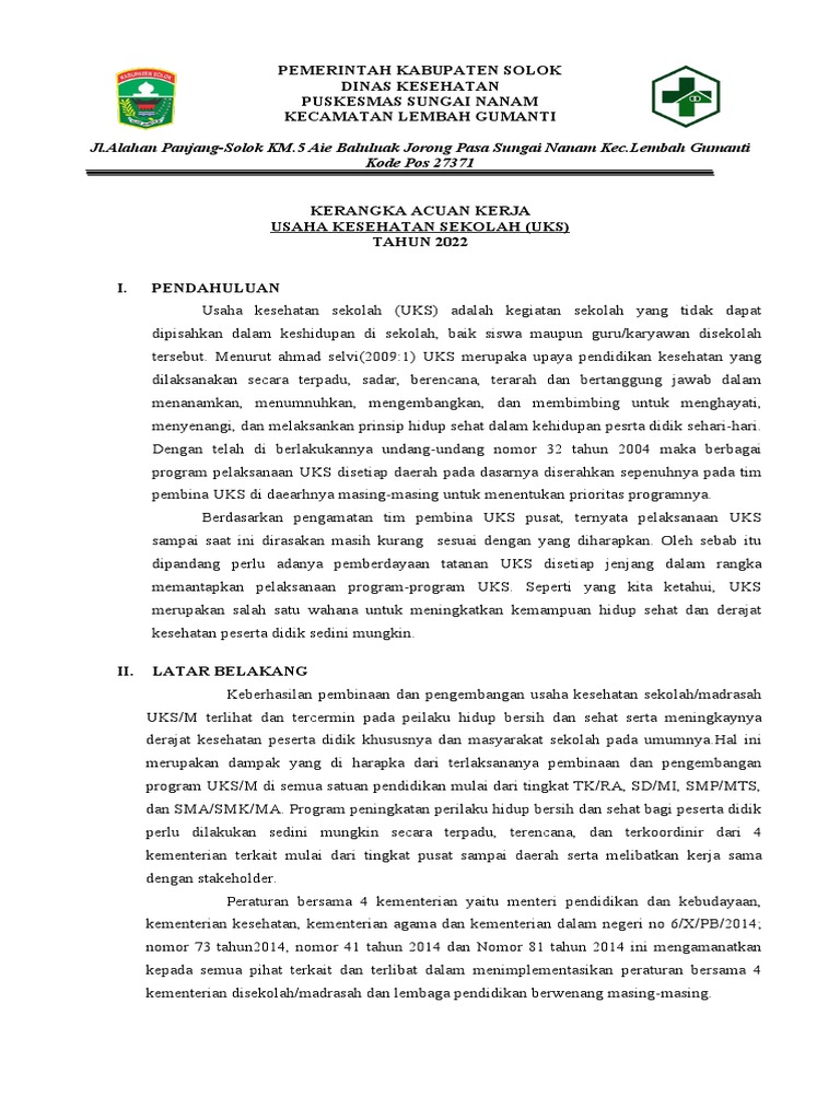 Kak Uks TH 2022 | PDF | Pengembangan Diri | Kesehatan Holistik