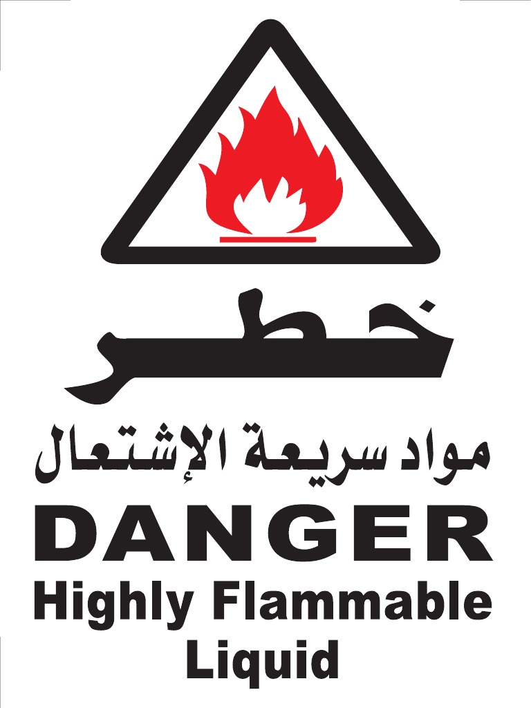 Danger Highly Flammable Liquid 15x20cm 100 Pcs | PDF