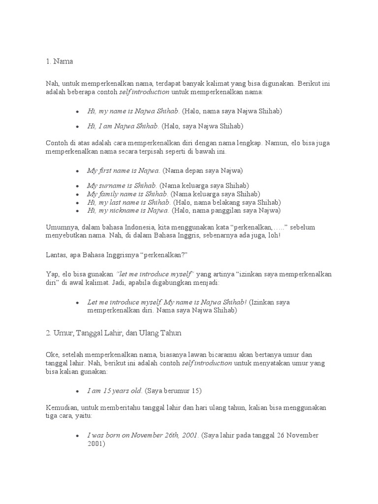 Materi Ajar Bing Introduction | PDF | Pengembangan Diri