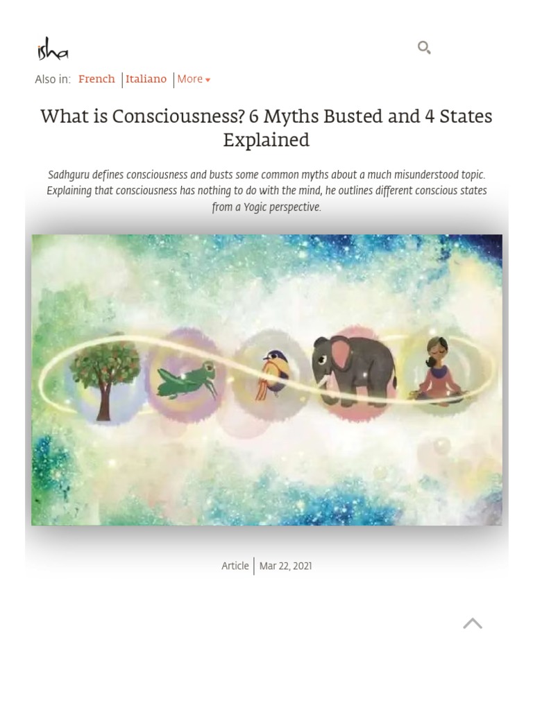 What Is Consciousness - 6 Myths Busted & 4 States Explained | PDF ...