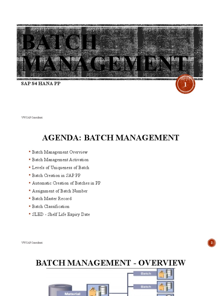 1.+Batch+Management S4+HANA | PDF | Shelf Life | Business