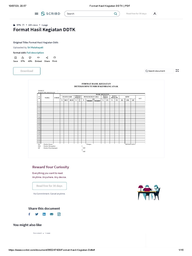 Format Hasil Kegiatan DDTK - PDF | PDF | Scribd | Digital Technology