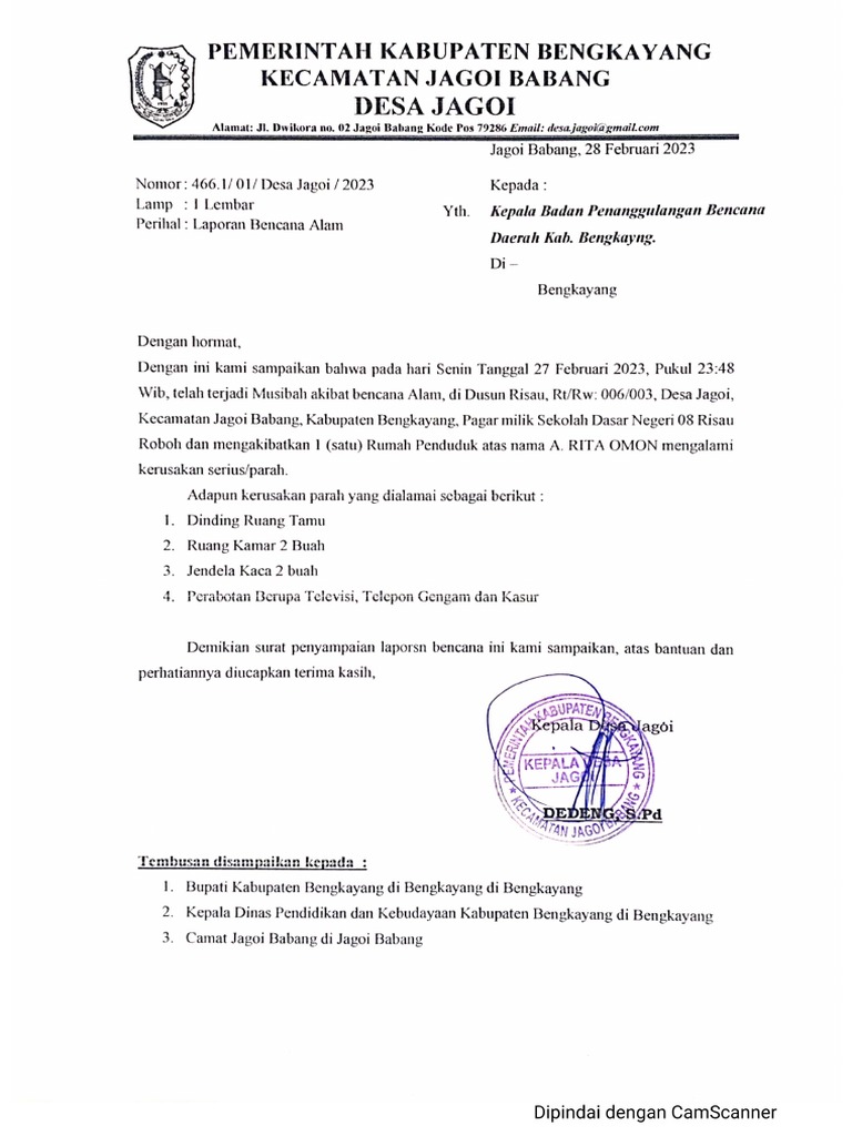 Laporan Bencana Alam | PDF