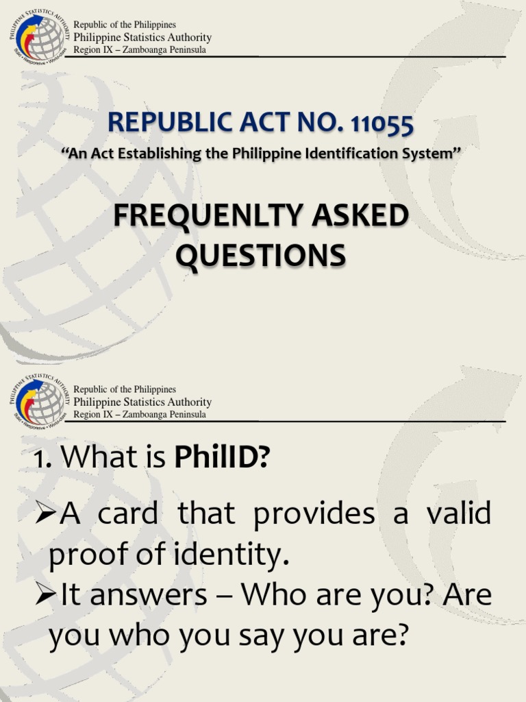 PhilSys Frequently Asked Questions | PDF | Identity Document | Governance