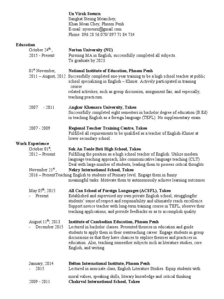 Vanda | PDF | Teachers | English As A Second Or Foreign Language