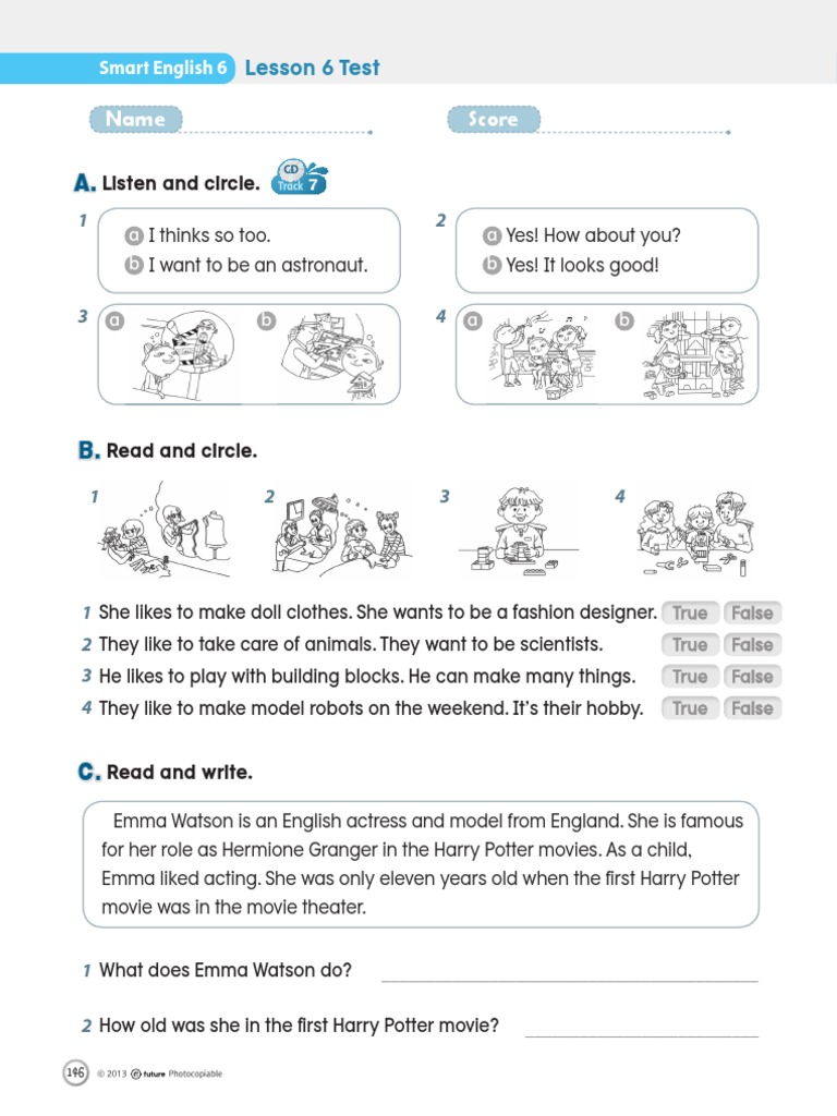 Lesson 6 Test Pdf Language Arts Discipline