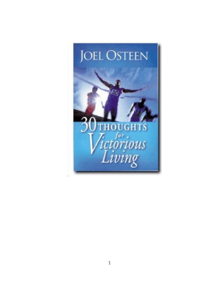 30 Thoughts For Victorious Living Joel Osteen Christiandiet - Com .NG | PDF