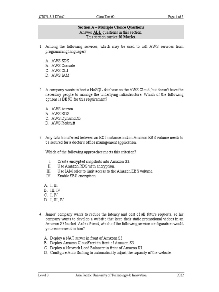 Ct071 3 3 Ddac Class Test Paper 2 Question Pdf Amazon Web