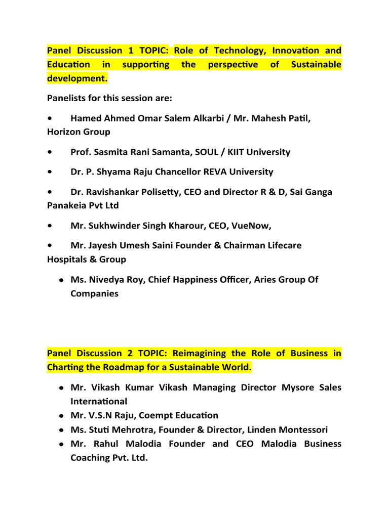 Final Panelists Dubai 2023 Version 2 | PDF