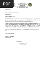 Letter Request Tagalog | PDF