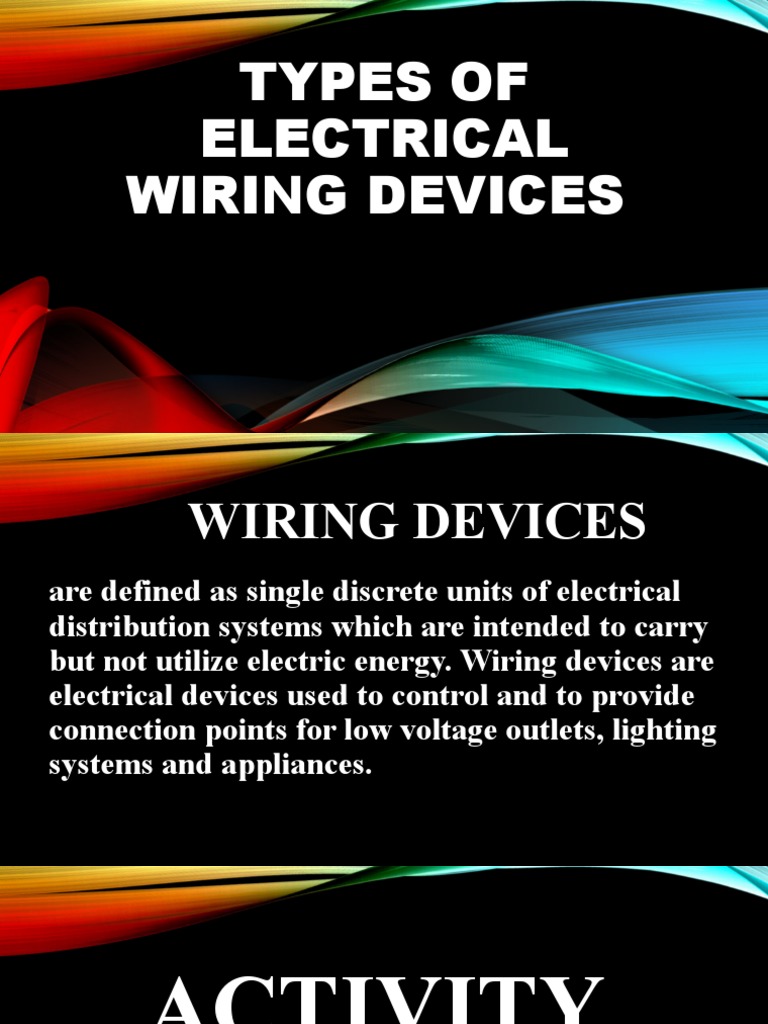 Types of Electrical Wiring Devices | PDF | Relay | Fuse (Electrical)