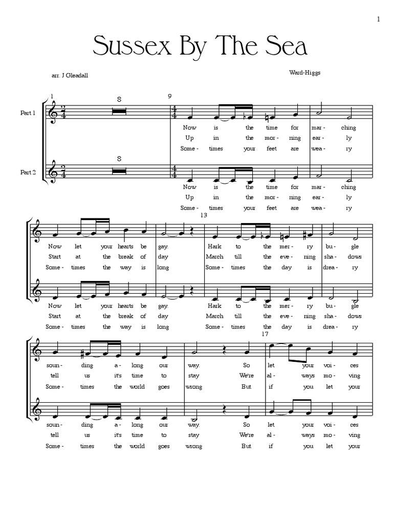 Sussex by The Sea Score Corrected | PDF