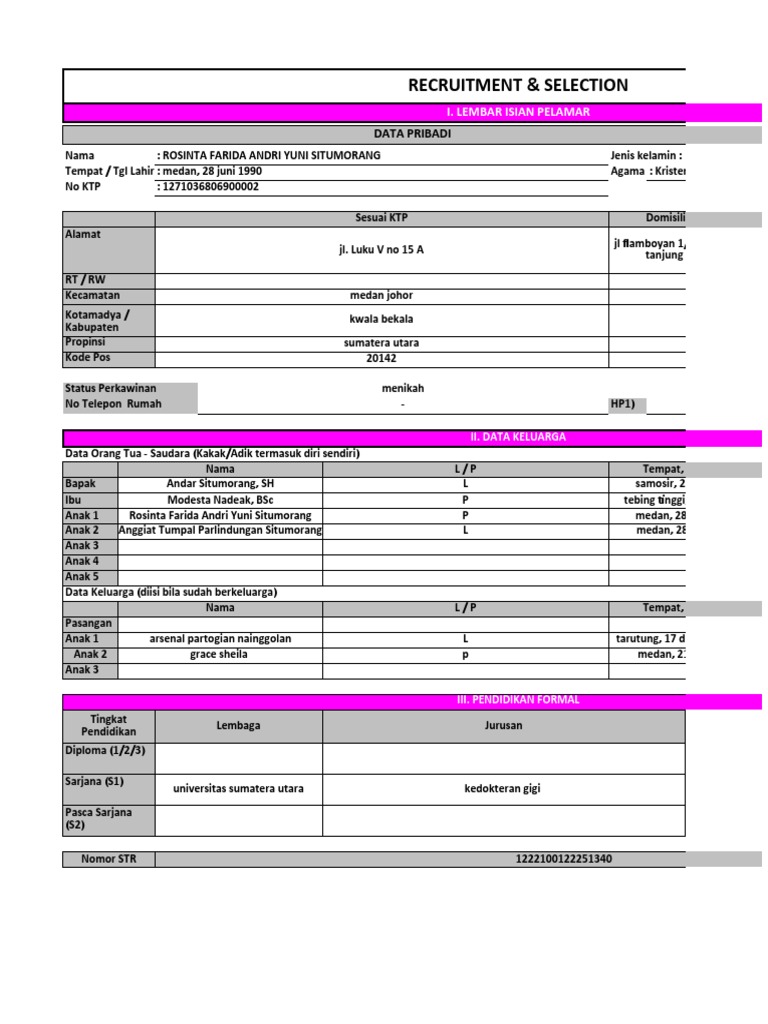 Application Form Dentist | PDF