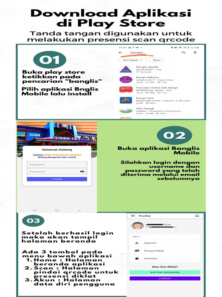 Infografis Presensi Banglis Mobile | PDF