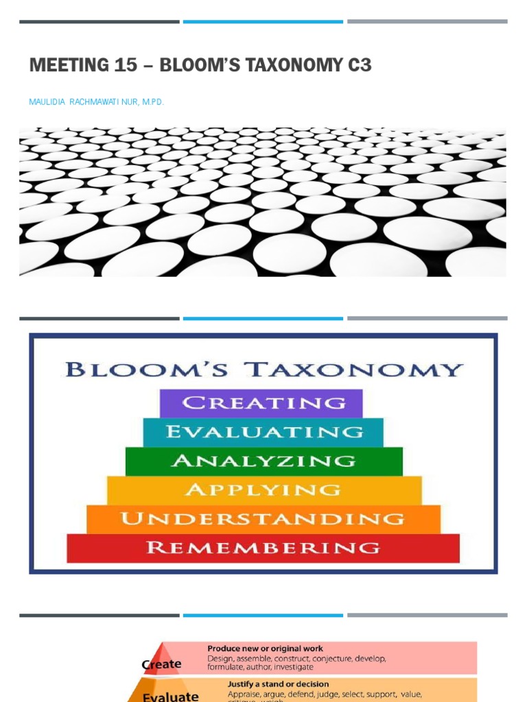 Meeting 15 - Bloom's Taxonomy C3 | PDF | Games & Activities | Language ...