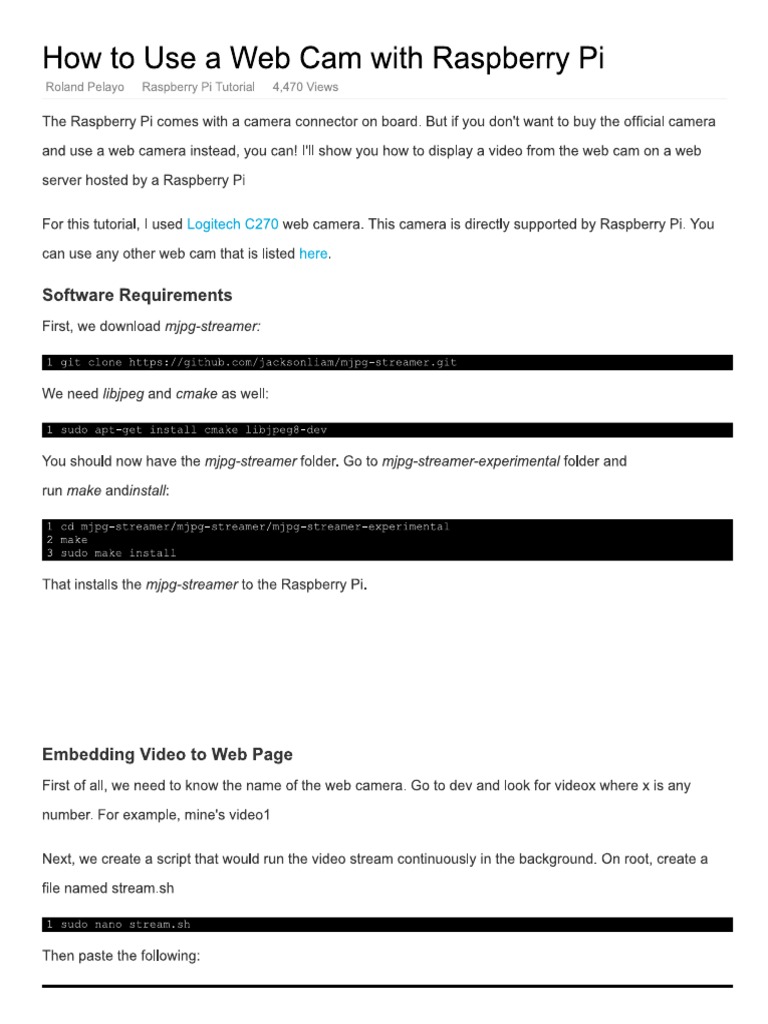 How To Use A Web Cam | PDF