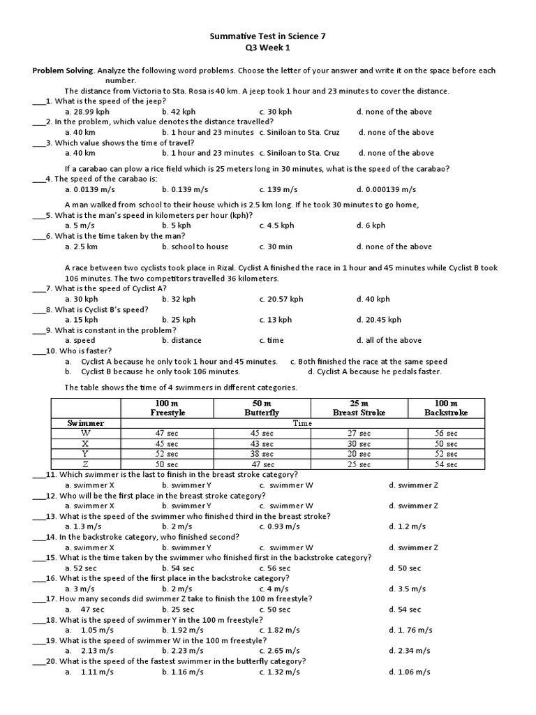 Science 7 Q3 Activity Sheet On Waves | PDF | Waves | Swimming (Sport)