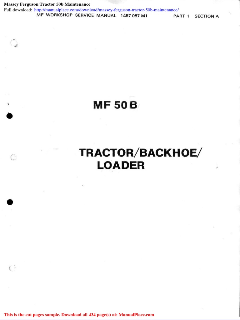 Massey Ferguson 50b Maintenance Guide | PDF
