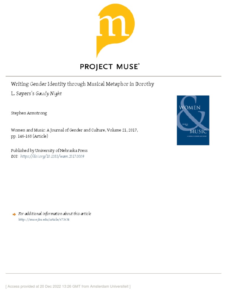 Project Muse 673634 | PDF | Harriet Vane
