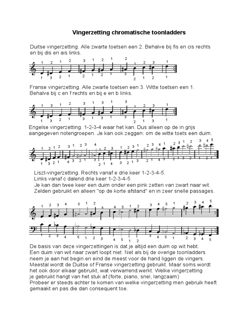 Toonladders Chromatisch | PDF