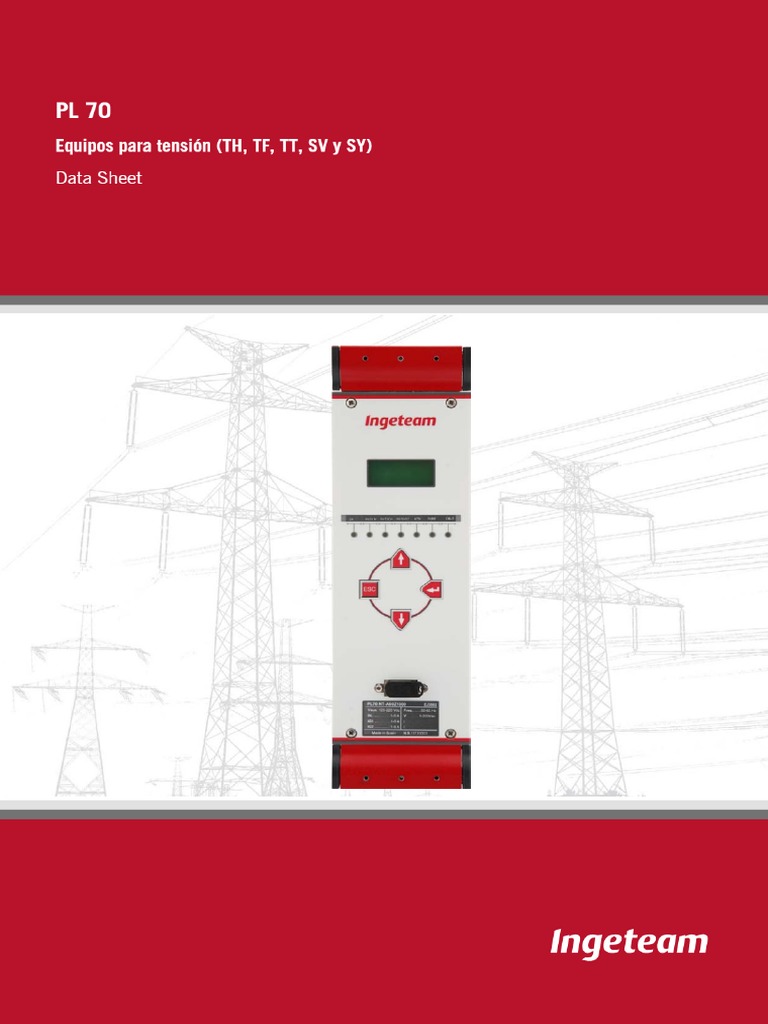 PL 70. Equipos para Tensión (TH, TF, TT, SV y SY) Data Sheet - PDF | PDF