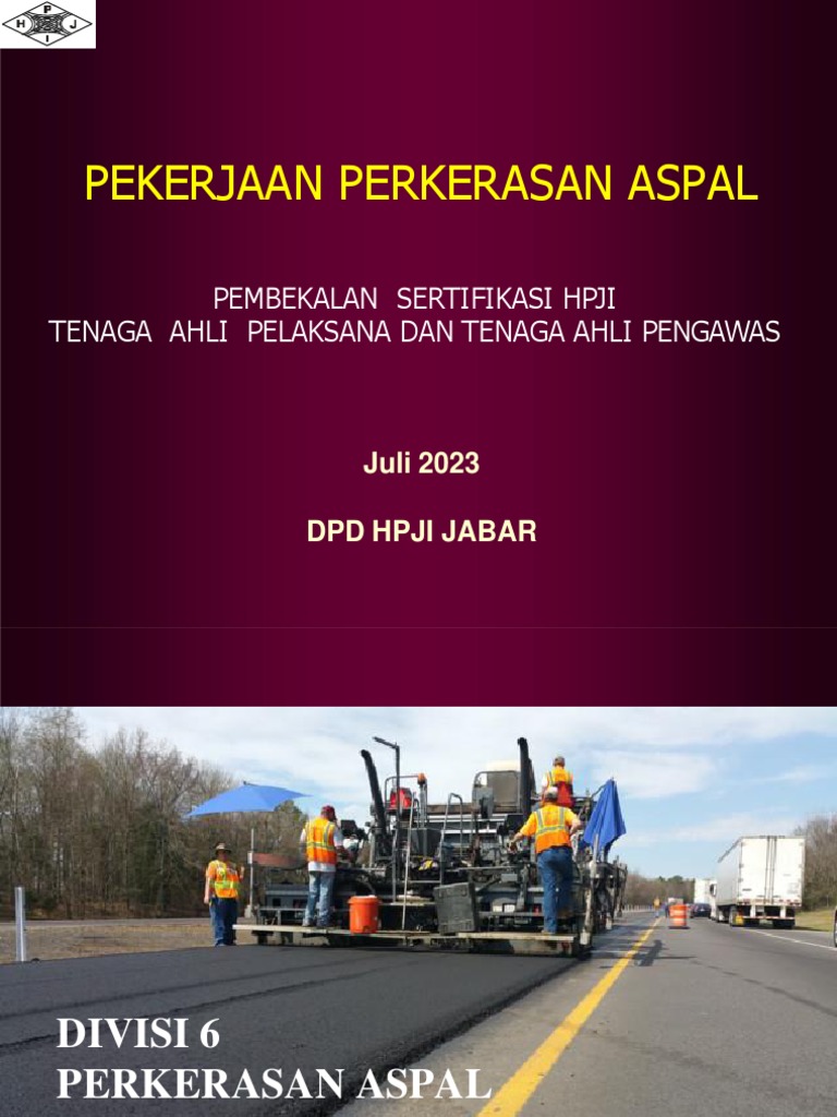 Proses Pekerjaan Perkerasan Aspal | PDF