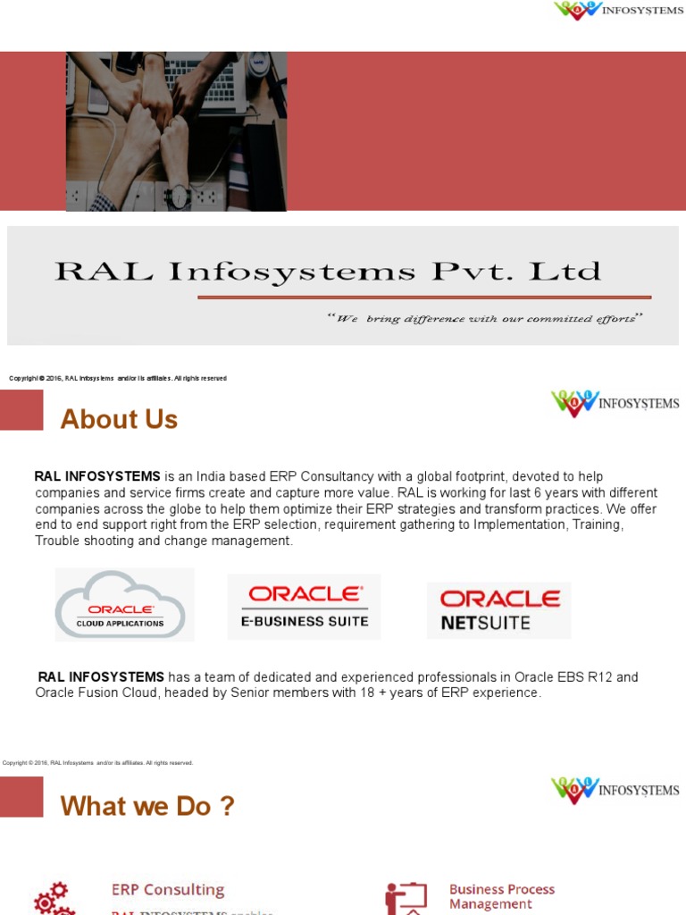 RAL Infosystems Company Profile - 190623 - V1 | Download Free PDF | Computing | Information ...