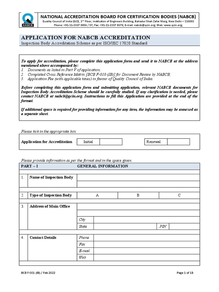 BCB F001 (IB) - Application Form For IBs - Feb 2022 | PDF | Business