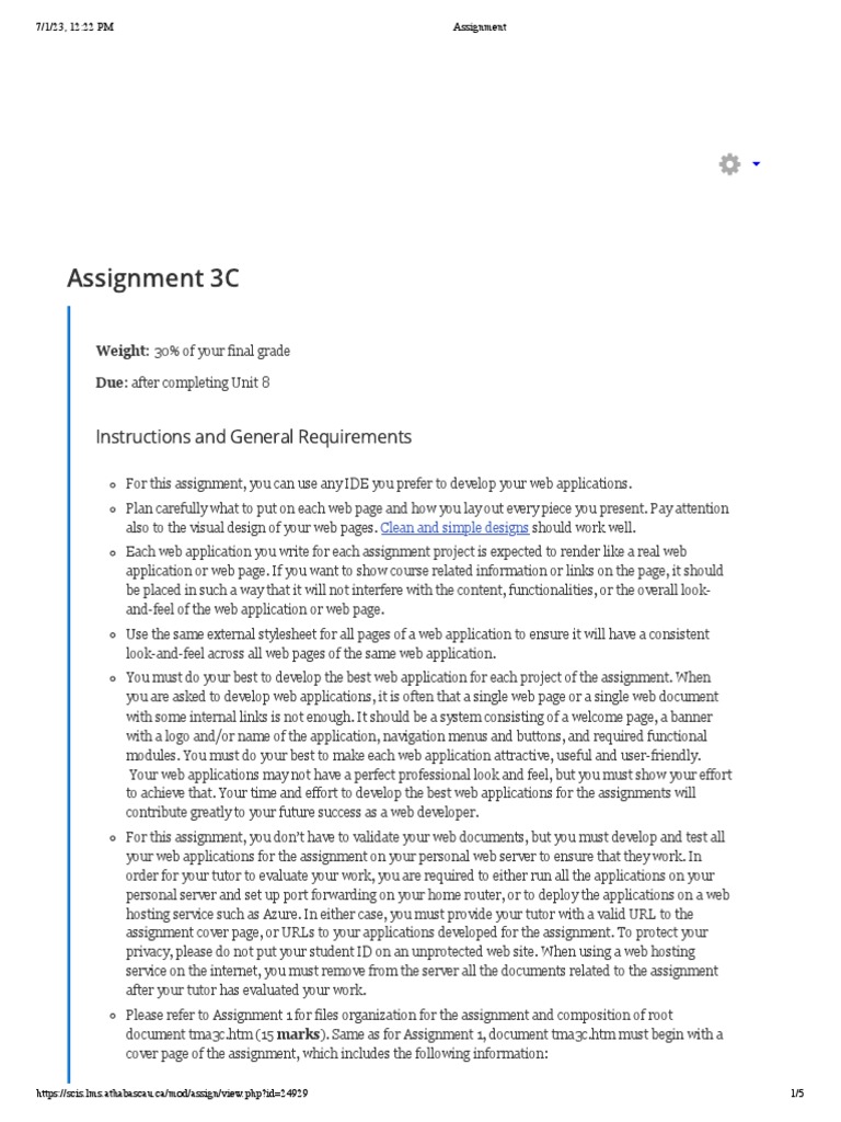 Assignment 3C | Download Free PDF | World Wide Web | Internet & Web