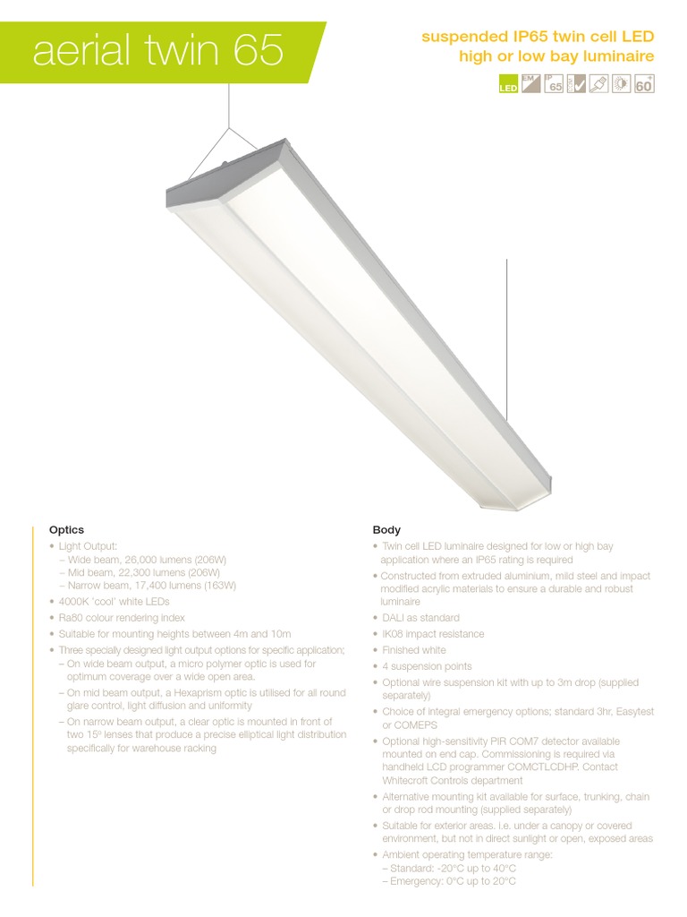 Aerial Twin 65 DS 14-4-15 | PDF | Light Emitting Diode | Optics