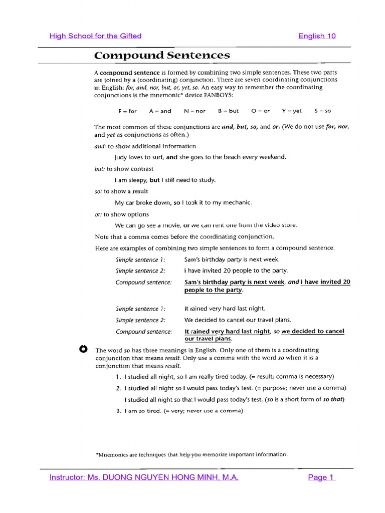 10-compound-sentences | PDF
