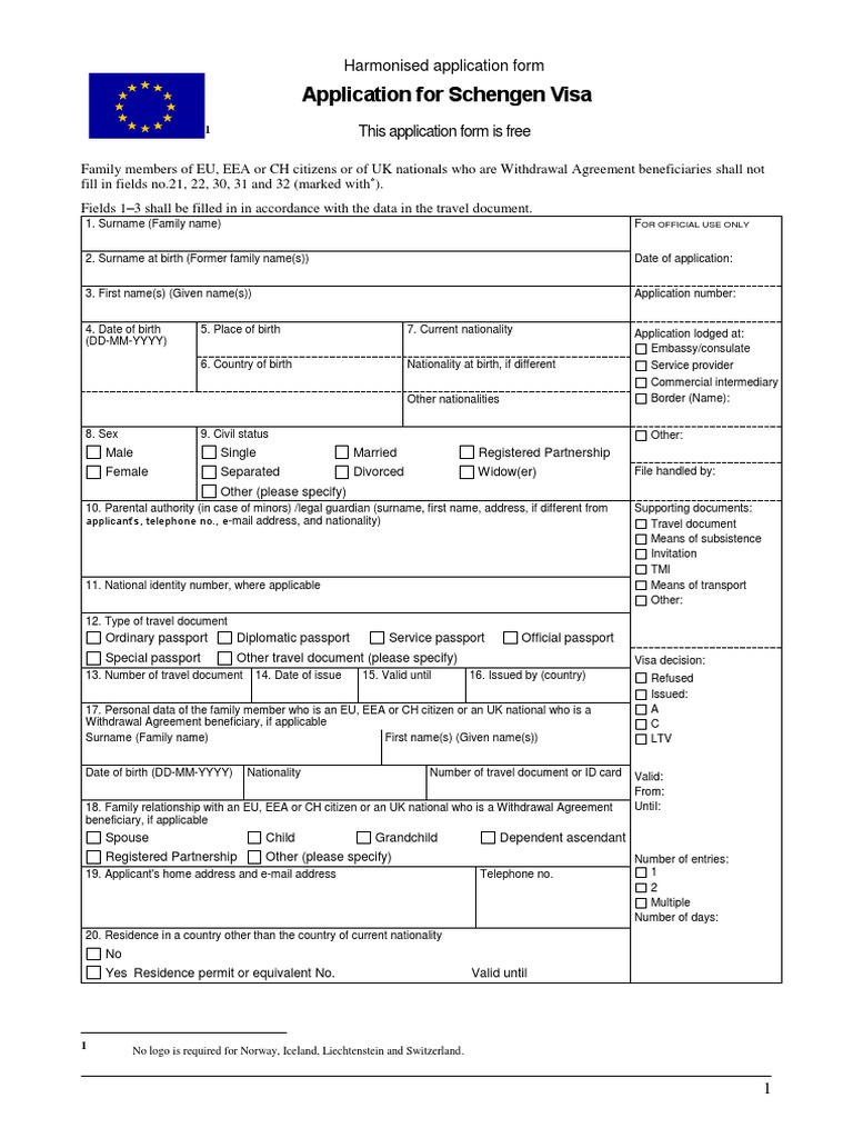 Schengen Visa Application Form Guide | PDF | Travel Visa | Stored Value ...