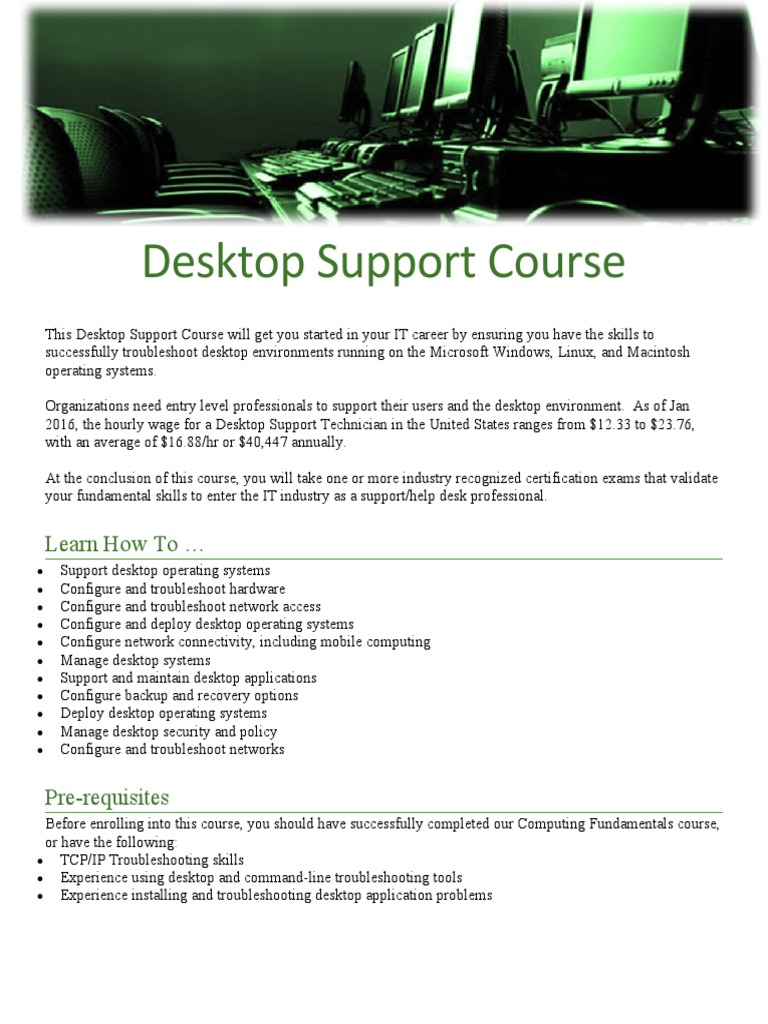 Desktop Support | PDF