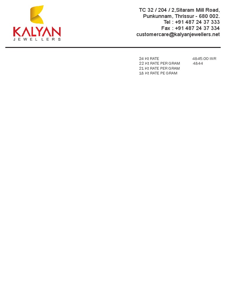 Gold Valuation Form | PDF