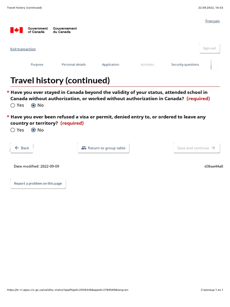 Travel History (Continued) | PDF