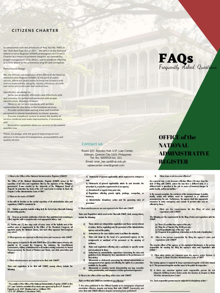 ONAR Requirement for IRRs - FAQs | PDF | Justice | Crime & Violence