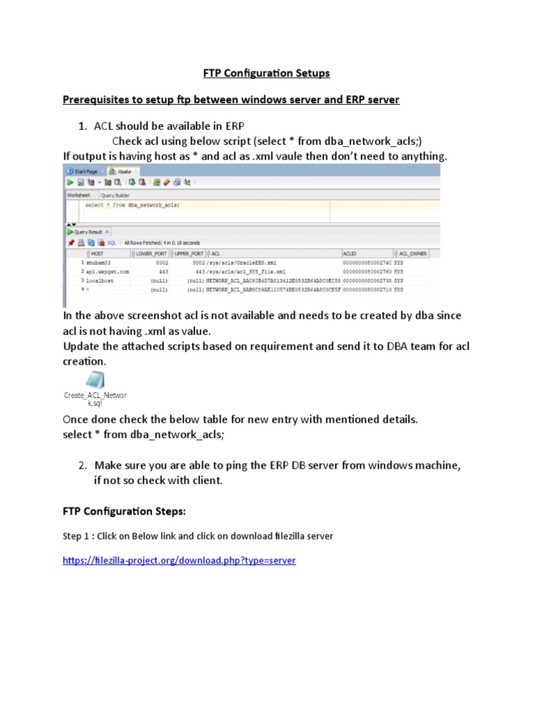 FTP & ACL Configuration Setups | PDF | Computers