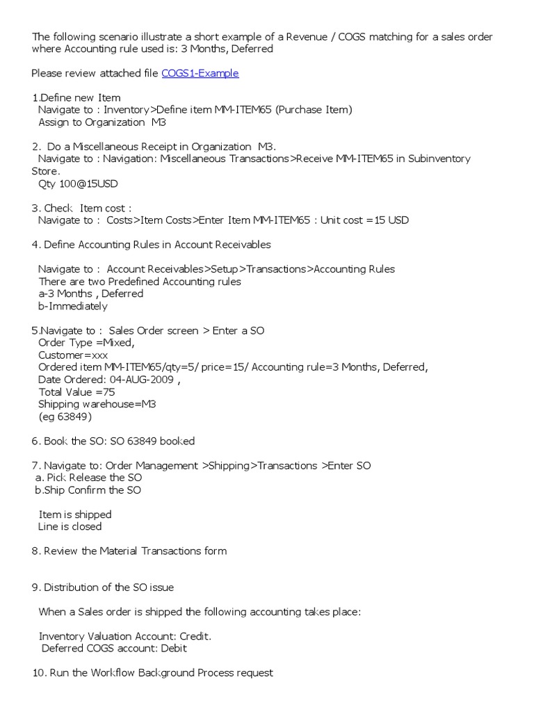 COGS Process Flow | Download Free PDF | Cost Of Goods Sold | Revenue