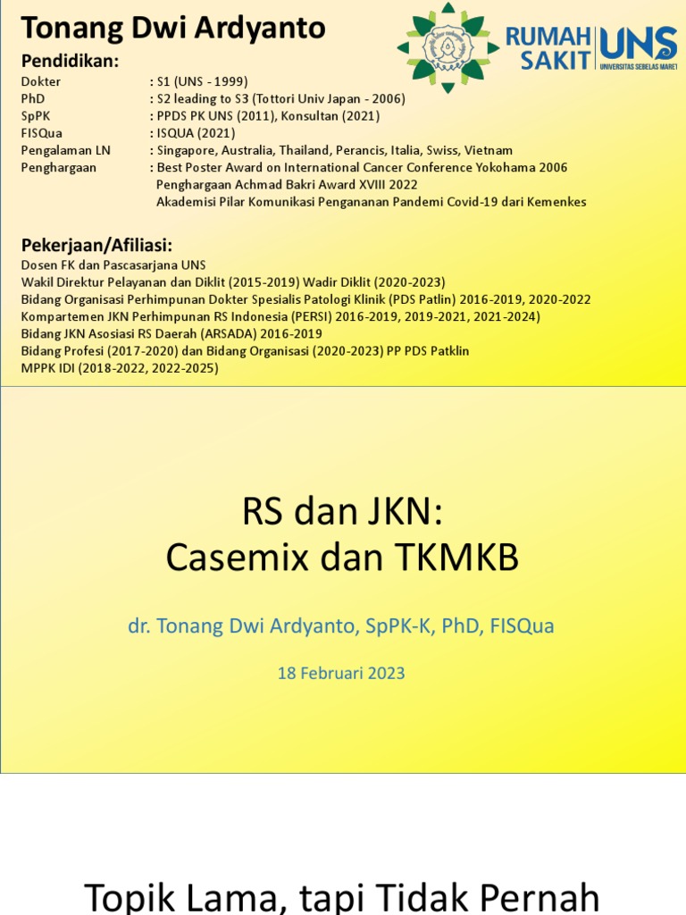 RS Dan JKN Casemix Dan TKMKB - Ringkas | PDF