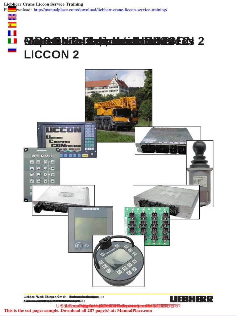 Liebherr Crane Liccon Service Training | PDF