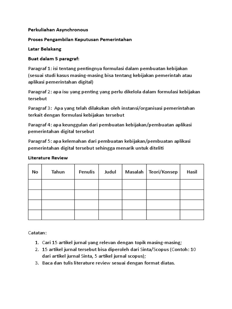Format Penulisan Paper Formulasi Kebijakan | PDF
