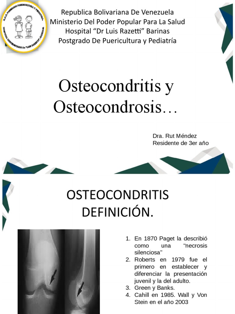 Osteocondritis y Osteocondrosis | PDF | Rodilla | Especialidades Medicas