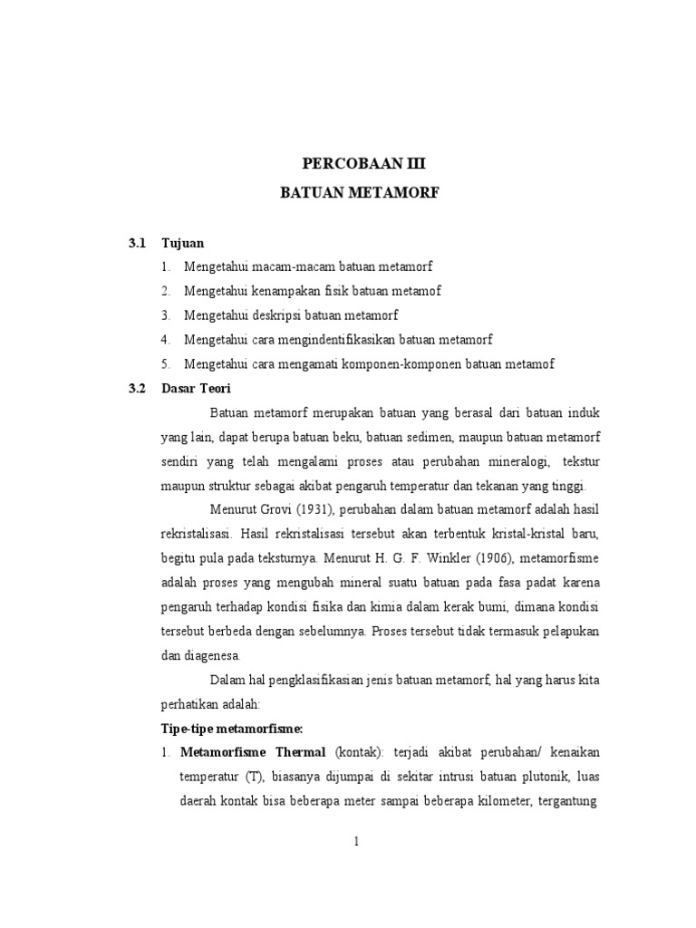Pengantar Batuan Metamorf dan Strukturnya | PDF | Ilmu Sosial | Sains ...