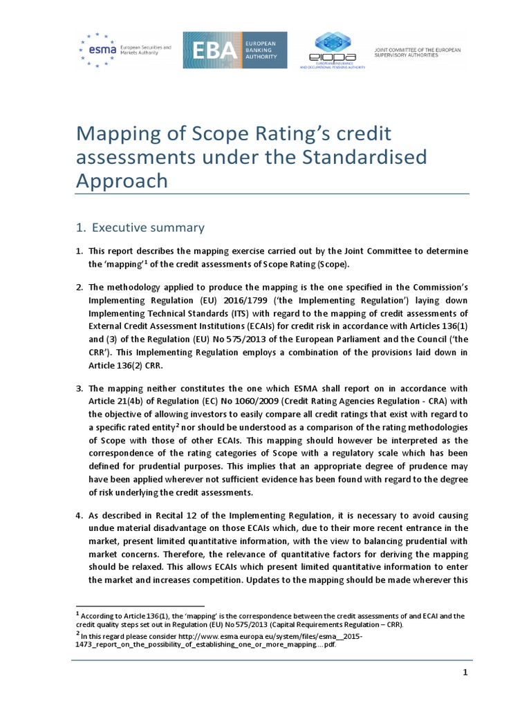 Mapping Report - Scope | PDF | Credit Rating | Bond Credit Rating