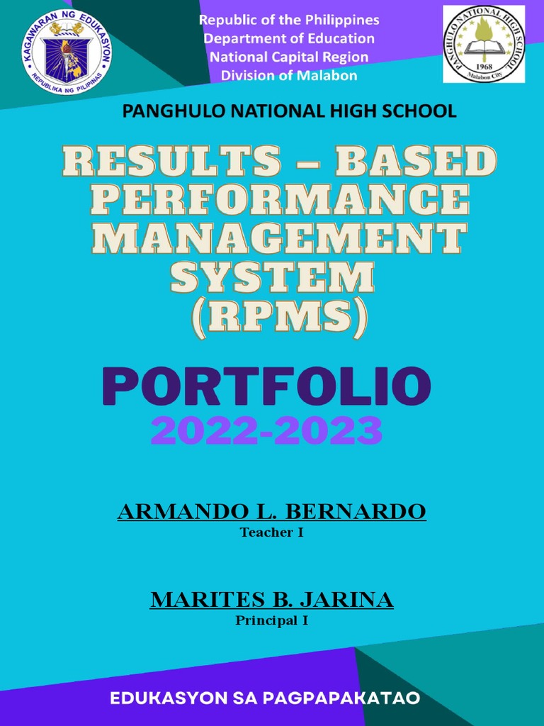 A.bernardo e Rpms Portfolio Esp Sy2022 2023 | PDF | Educational Assessment | Teachers